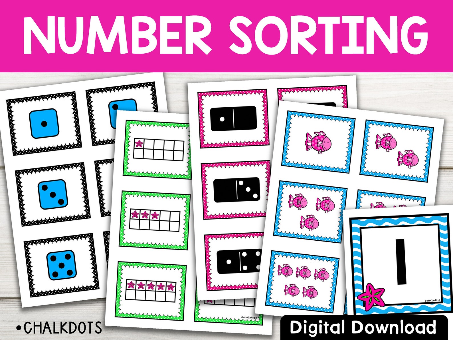 Number Sort Number Sense Counting Subitizing Flashcards - Etsy