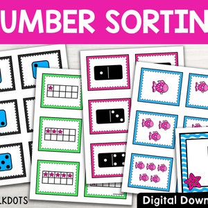 Number Sort Number Sense Counting Subitizing Flashcards - Etsy