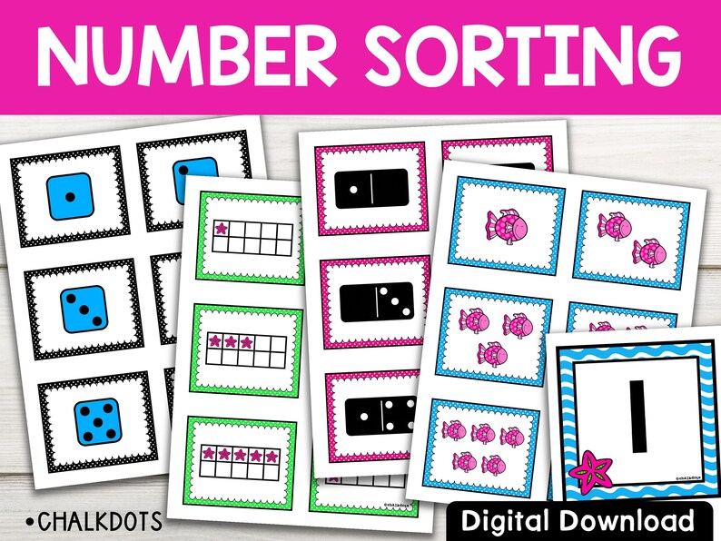 Number Sort Number Sense Counting Subitizing Flashcards - Etsy