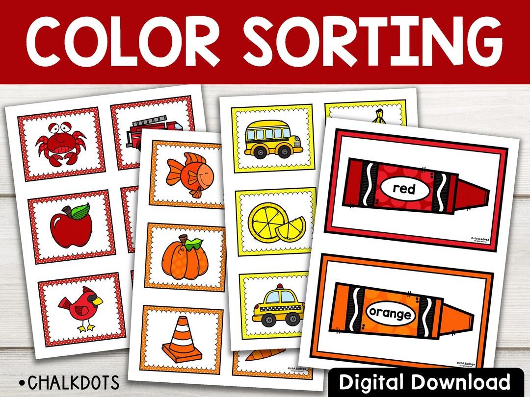 Color Sort Color Recognition Learning the Colors Color - Etsy