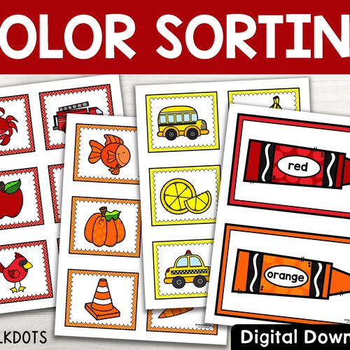 Color Sort Color Recognition Learning the Colors Color - Etsy