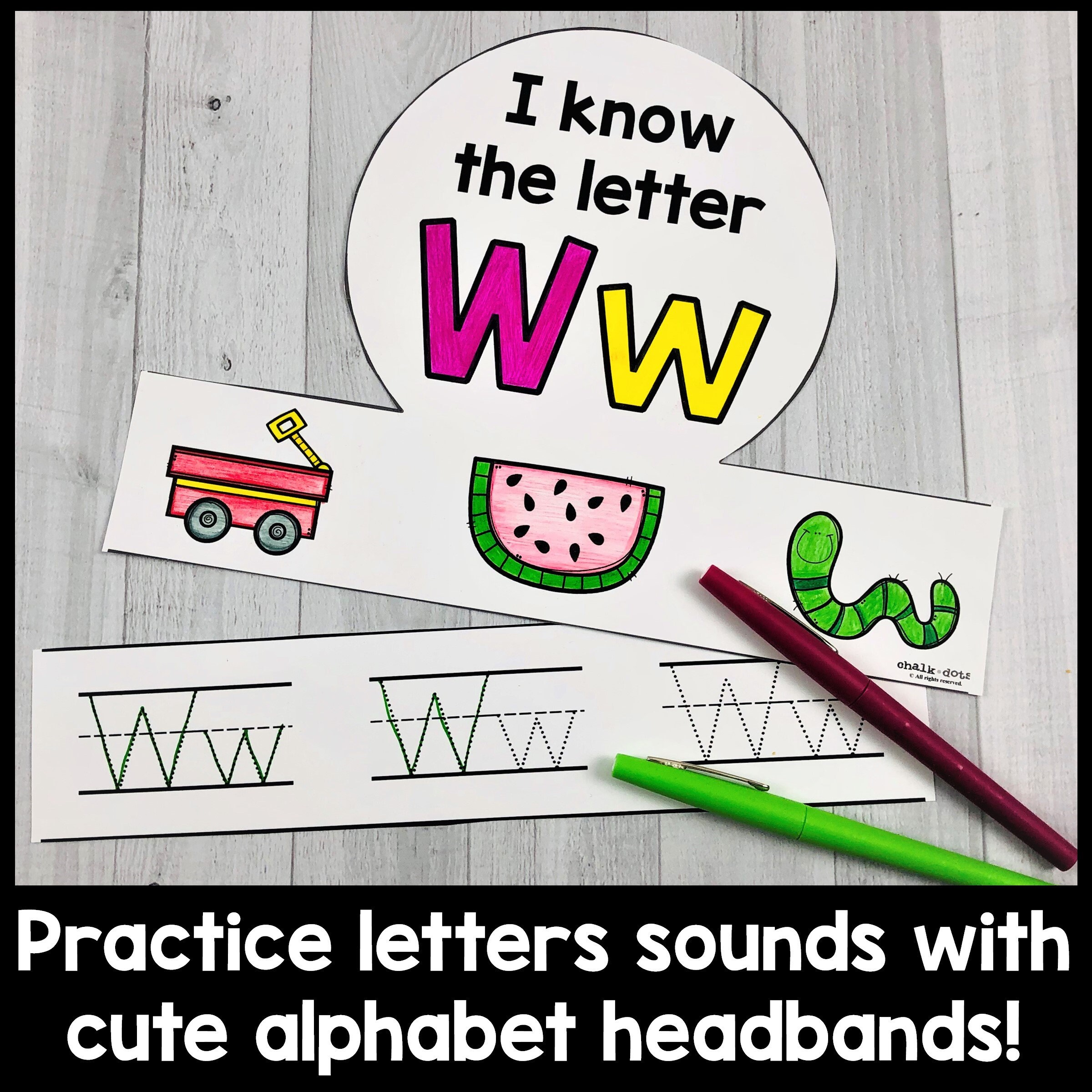 Alphabet Crowns, Alphabet Headbands, Beginning Sounds, Letters ...
