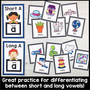 Vowel Sounds, Medial Vowels, Short and Long Vowel Sounds, Phonics ...