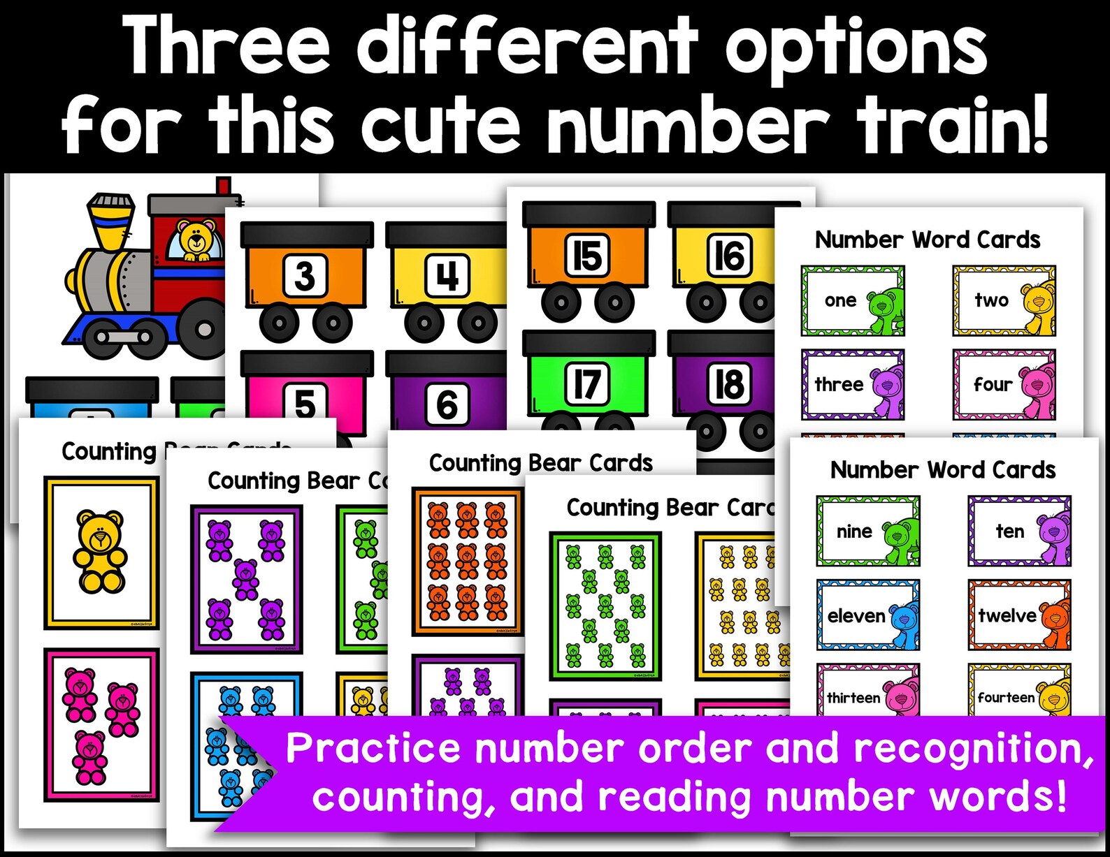 Number Train, Number Activities, Counting, Number Recognition, Number ...