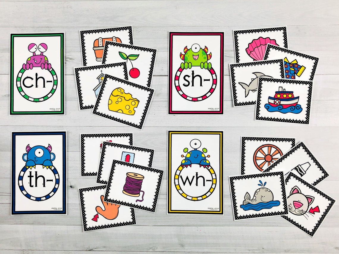 Digraph Sort Beginning Digraphs Digraph Sorting Cards | Etsy