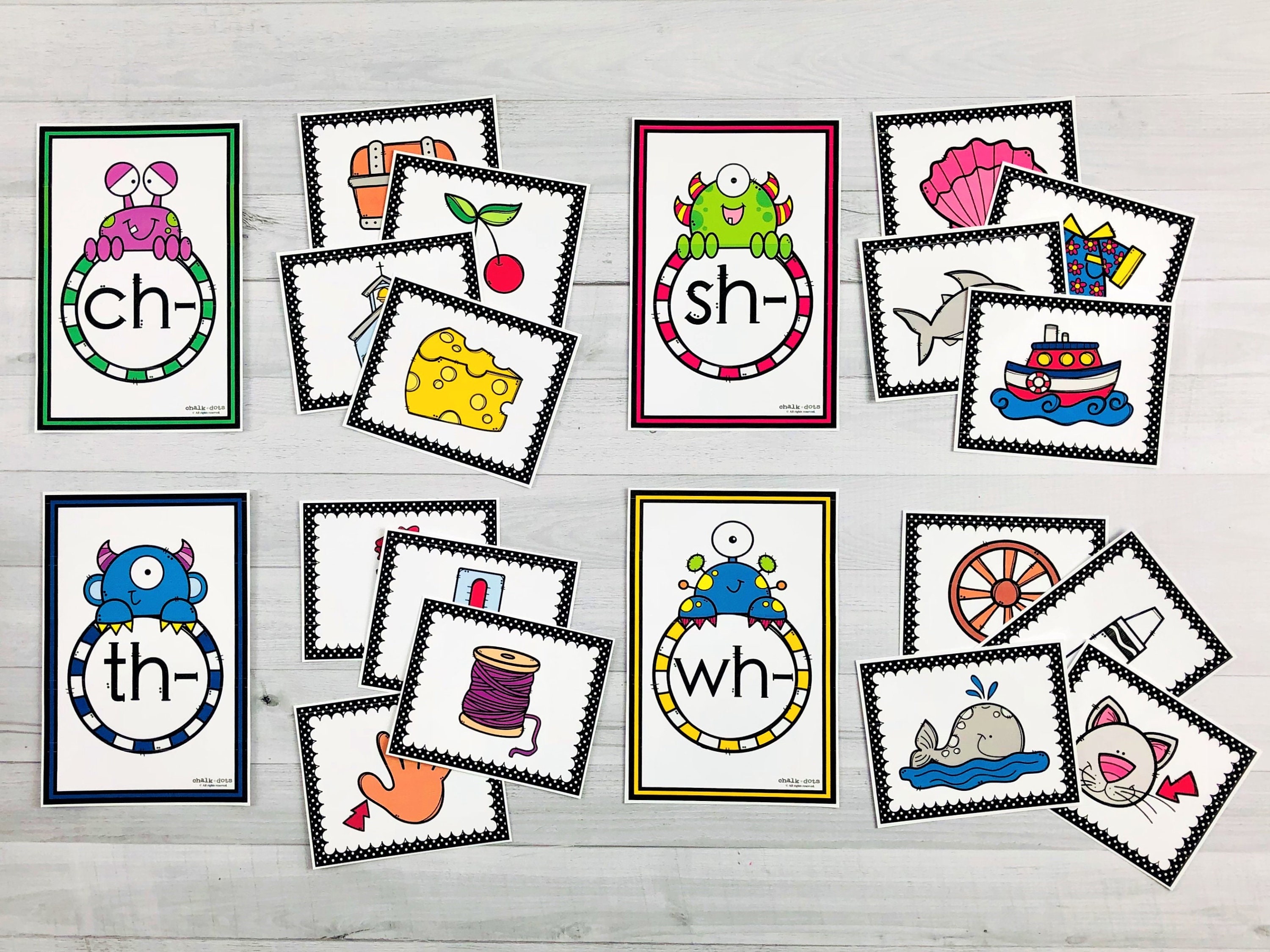 Digraph Sort Beginning Digraphs Digraph Sorting Cards - Etsy