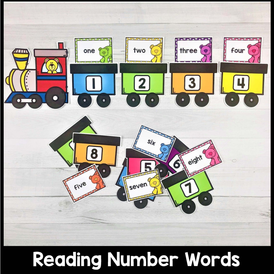 Number Train Number Activities Counting Number Recognition | Etsy