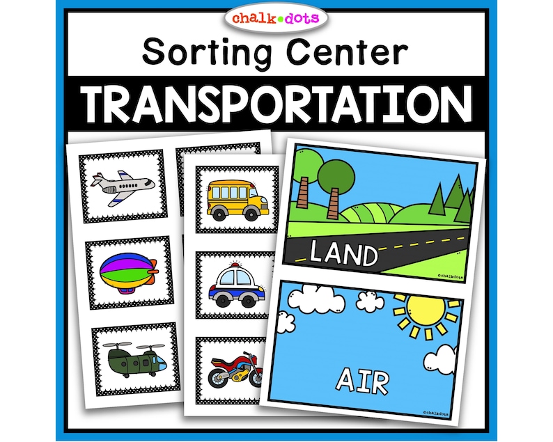 Transportation Sort, Vehicle Sort, Transportation Sorting Cards ...