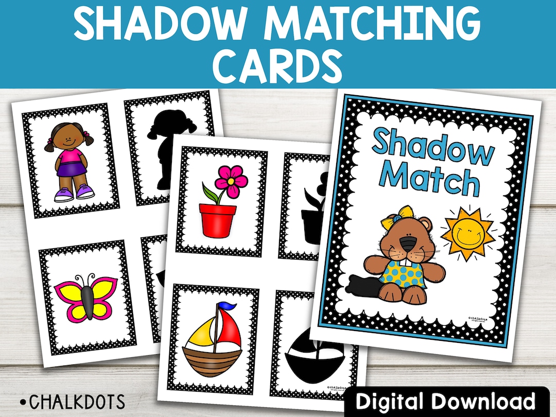 Shadow Matching Activity Groundhog Day Light and Shadow - Etsy