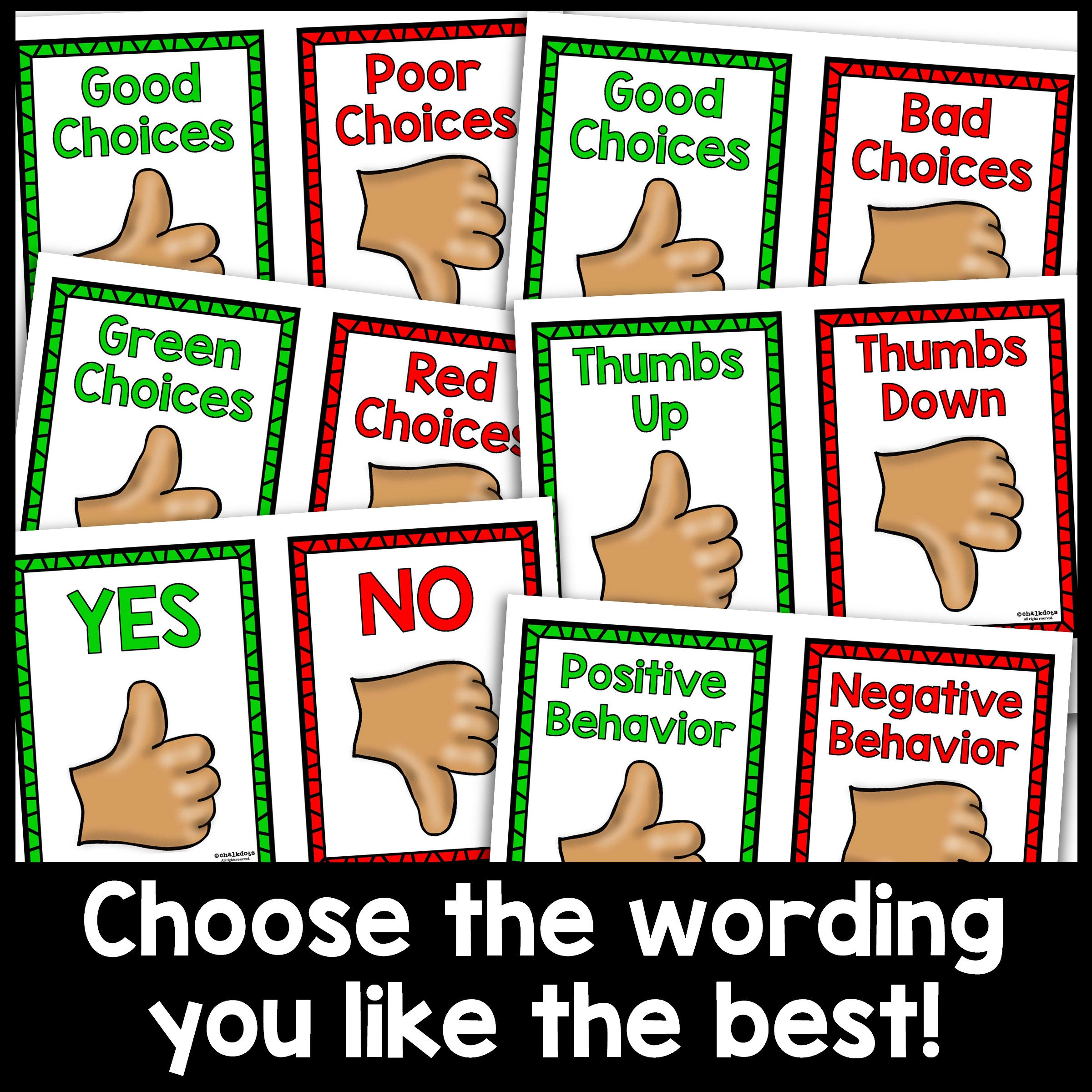 Behavior Sort Good and Bad Choices Positive and Negative - Etsy Nederland