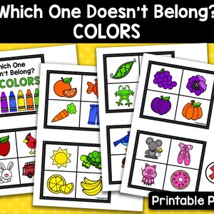 Color Activity Which Color Doesn't Belong Color | Etsy