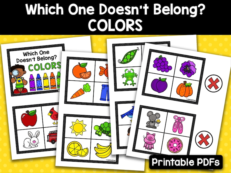 Color Activity Which Color Doesn't Belong Color | Etsy