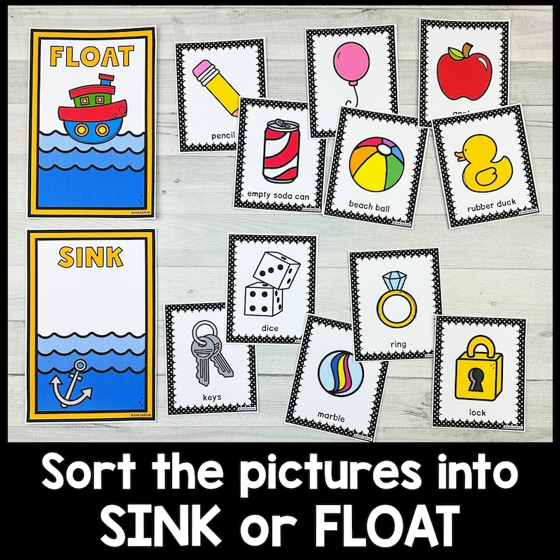 Sink or Float Sort, Science Activity, Preschool, Prek, Kindergarten ...
