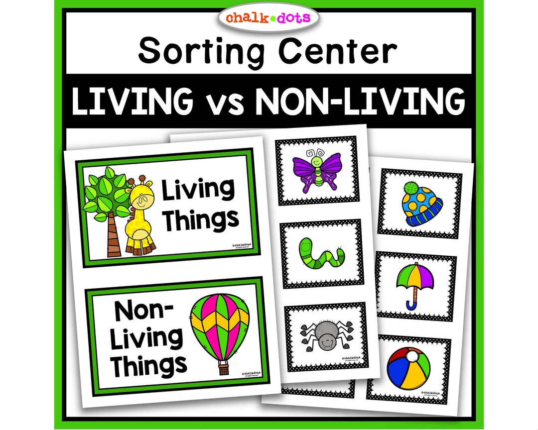 Living and Nonliving Sort, Preschool Sort, Circle Time Activity ...