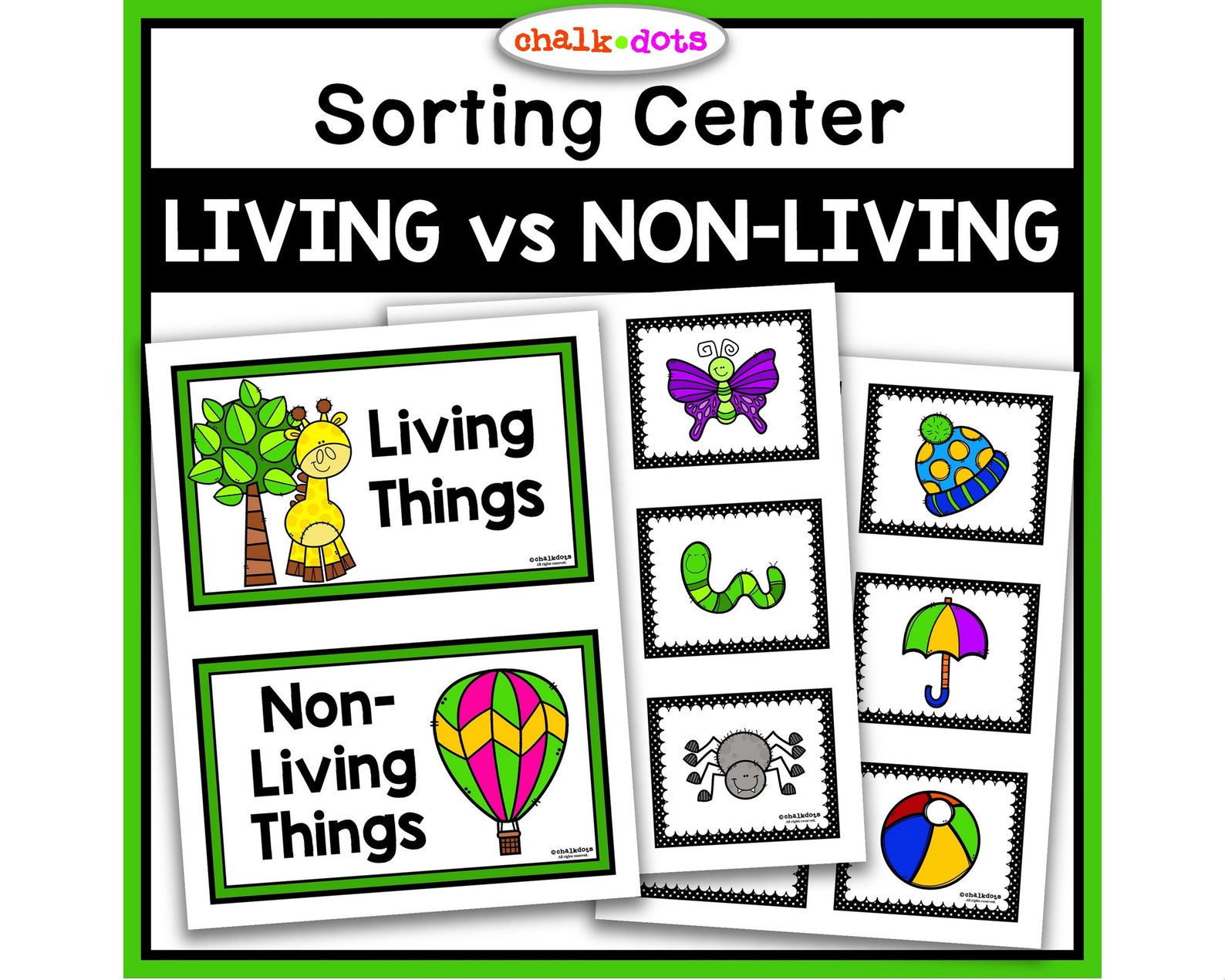 Living and Nonliving Sort, Preschool Sort, Circle Time Activity ...