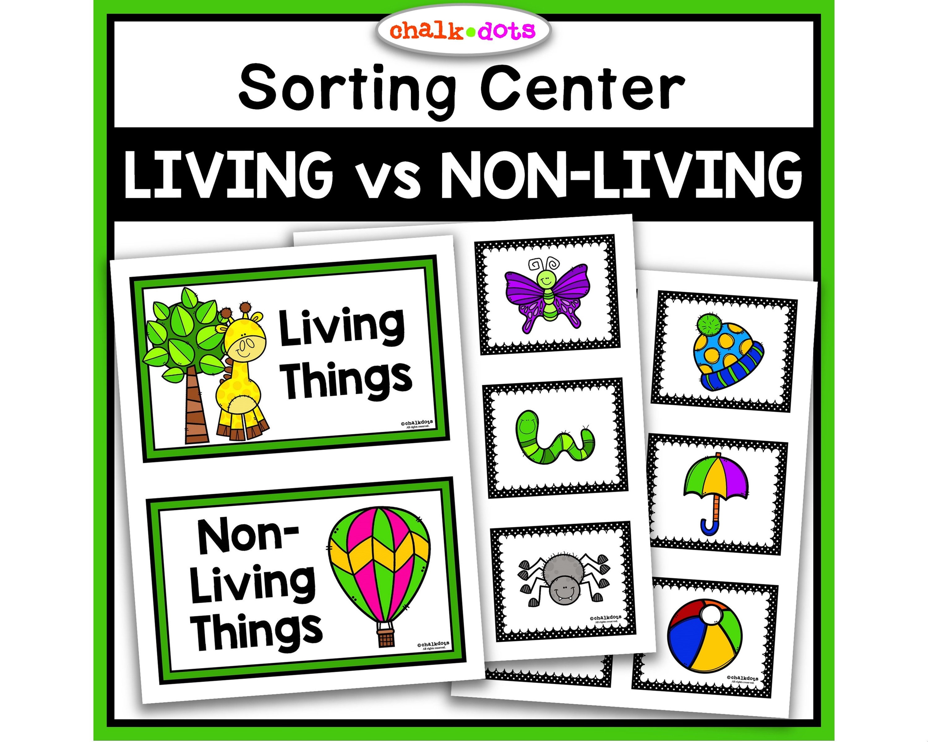 Living and Nonliving Sort Preschool Sort Circle Time - Etsy