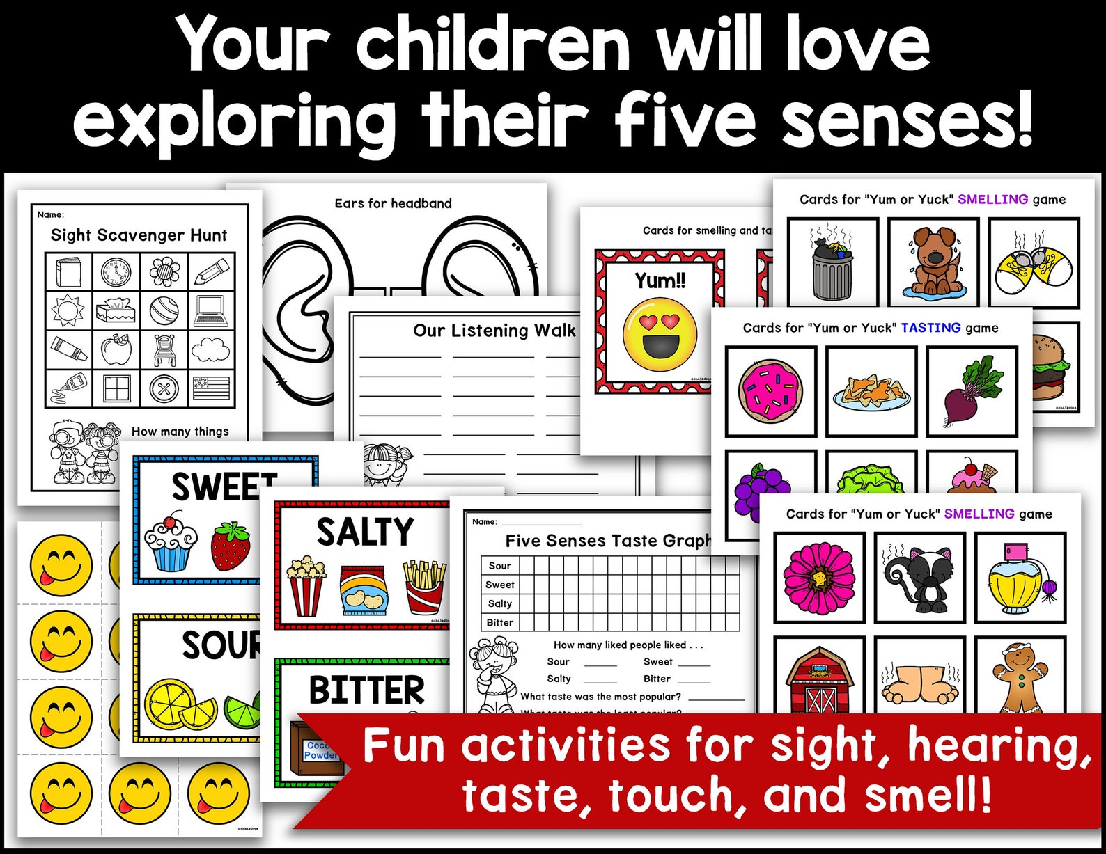 Five Senses Activities, Five Senses Unit, Preschool, Prek, Kindergarten ...
