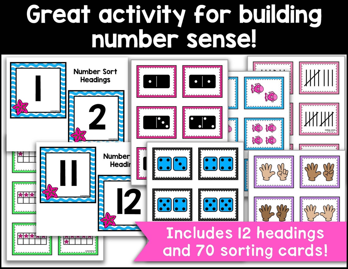 Number Sort, Number Sense, Counting, Subitizing, Flashcards, Math ...