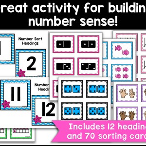 Number Sort, Number Sense, Counting, Subitizing, Flashcards, Math ...