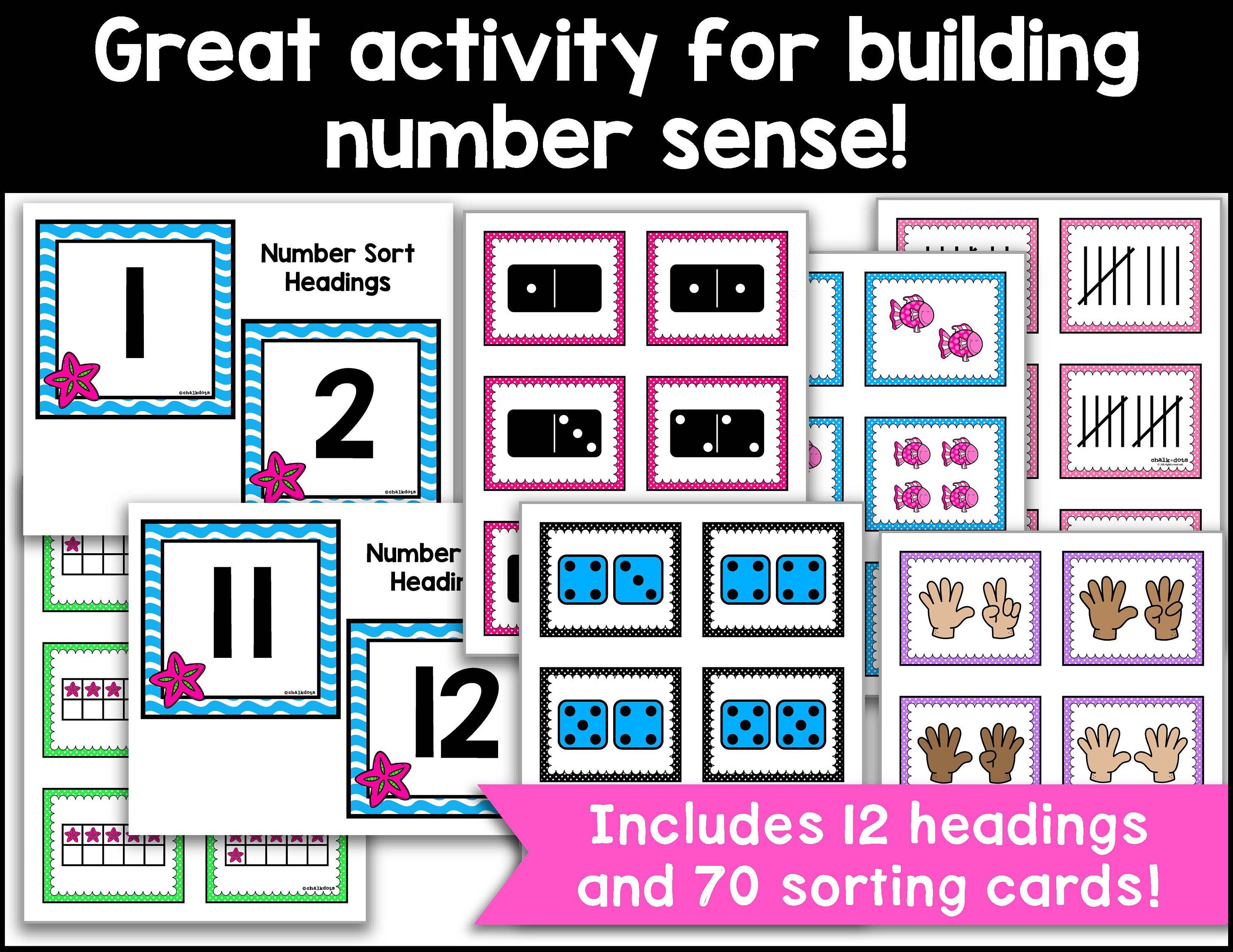 Number Sort, Number Sense, Counting, Subitizing, Flashcards, Math ...