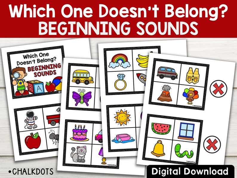 Beginning Sounds Which Beginning Sound Doesn't Belong - Etsy