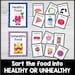 Food Group Sorting, Healthy Vs. Unhealthy Food Sorting, Nutrition ...