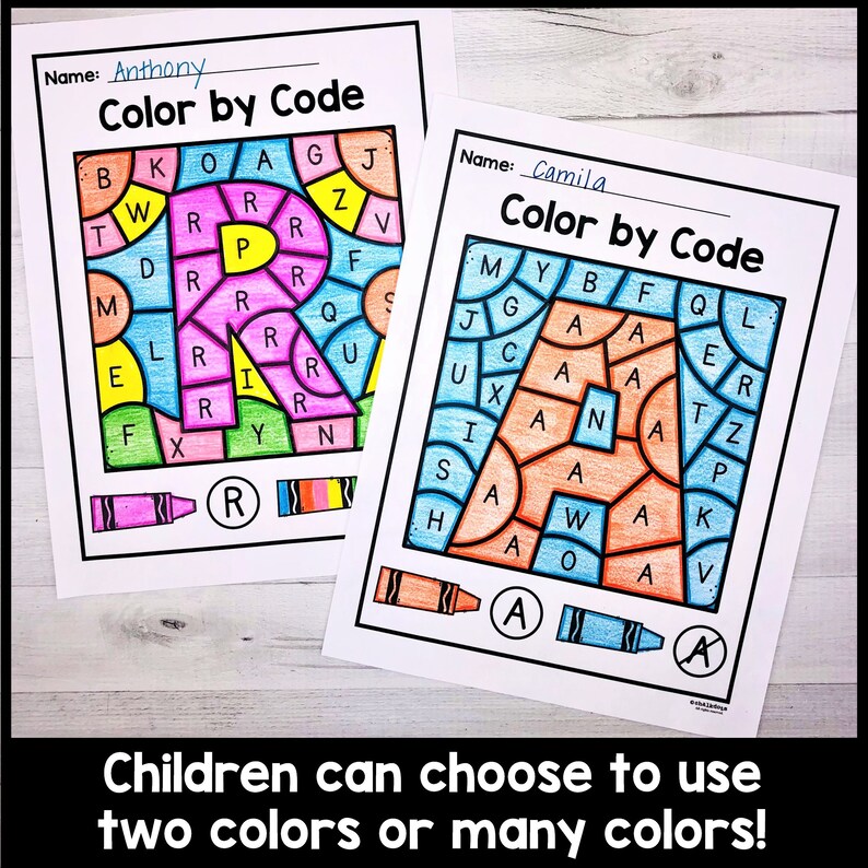 Uppercase Letter Recognition, Color by Code, Uppercase Letters ...