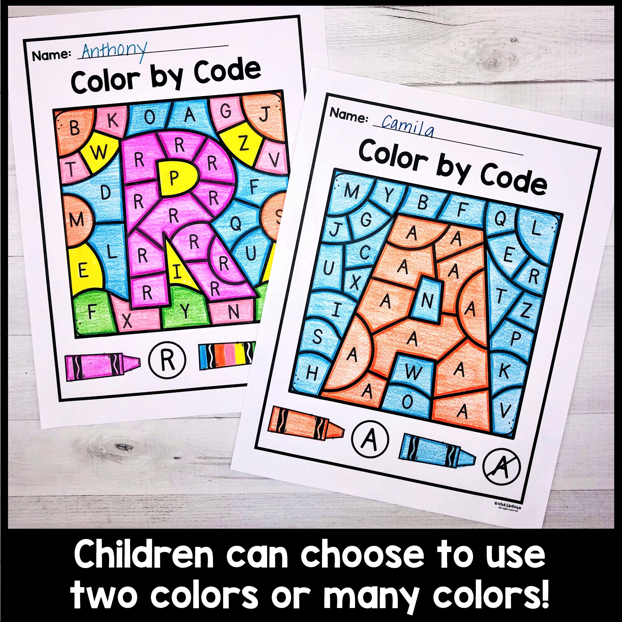 Uppercase Letter Recognition, Color by Code, Uppercase Letters ...