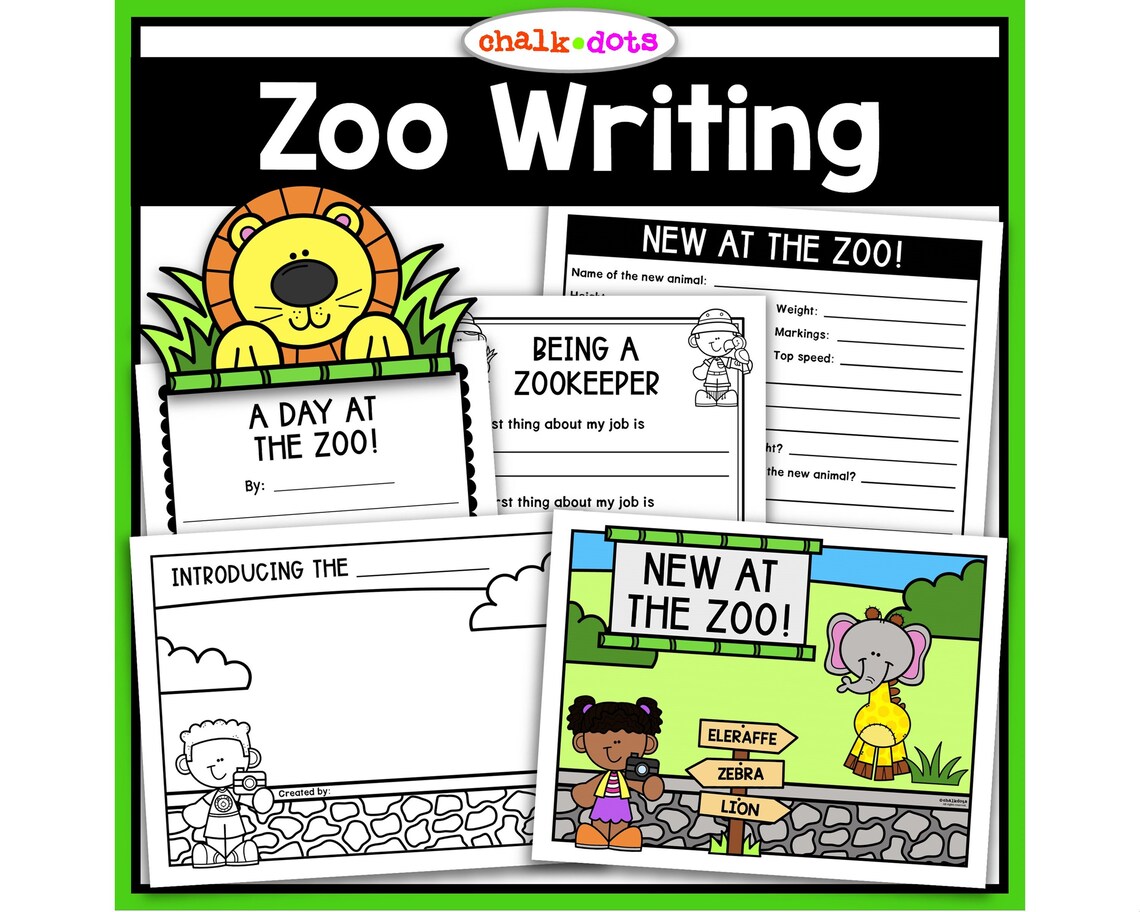 Zoo Writing Activities, Zoo Writing Prompts, Writing Center ...