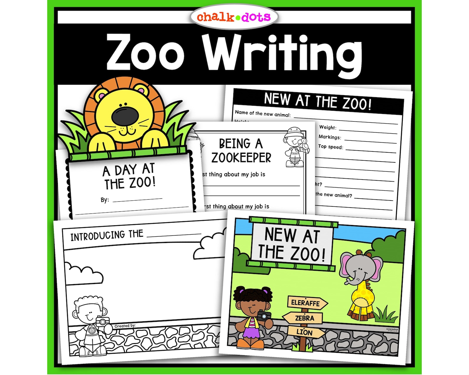 Zoo Writing Activities, Zoo Writing Prompts, Writing Center ...