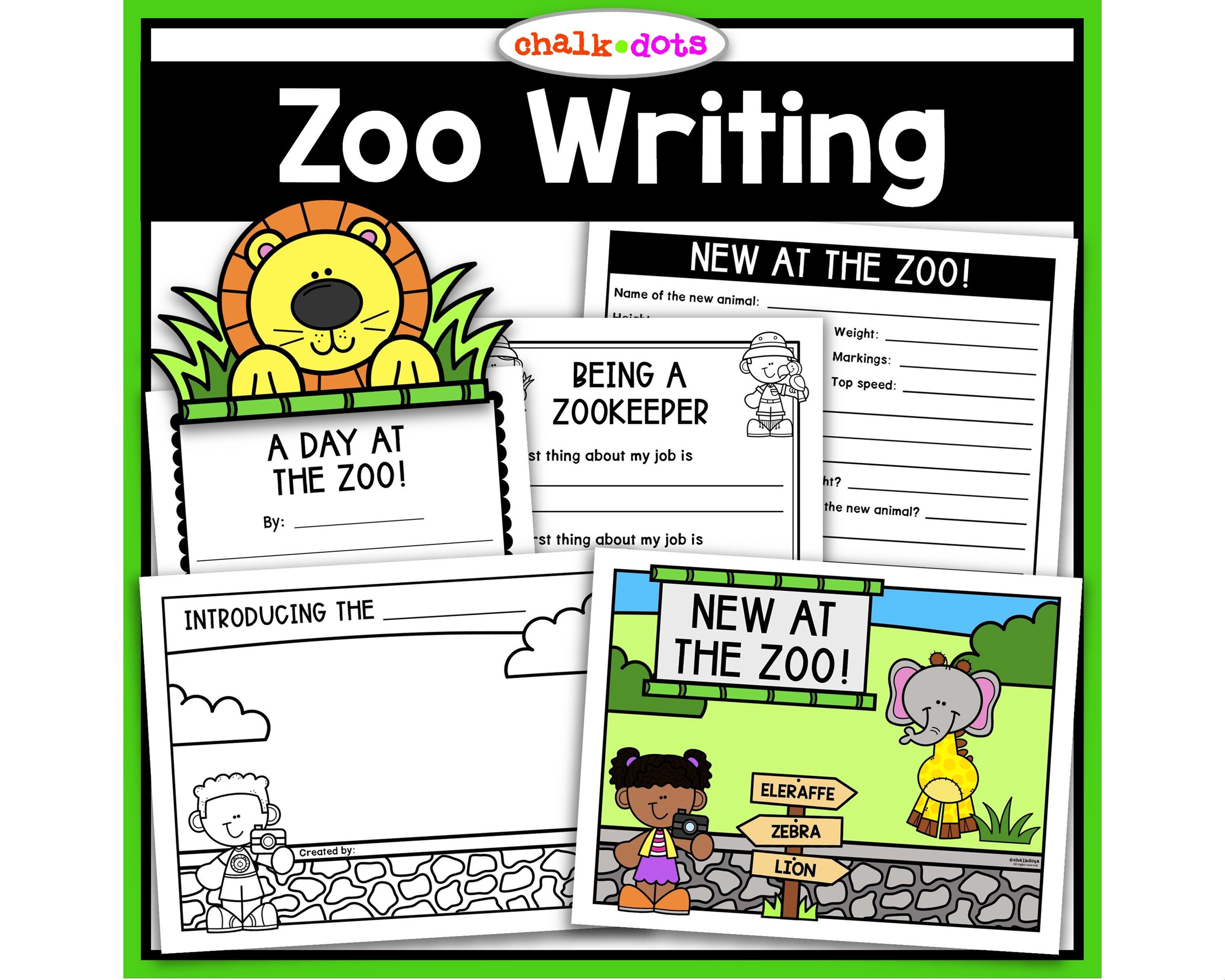 Zoo Writing Paper