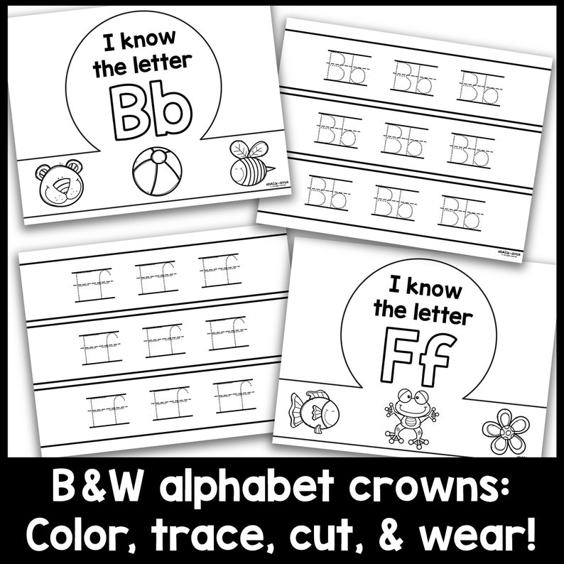 Alphabet Crowns, Alphabet Headbands, Beginning Sounds, Letters ...