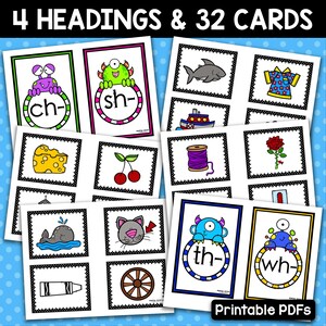 Digraph Sort Beginning Digraphs Digraph Sorting Cards - Etsy