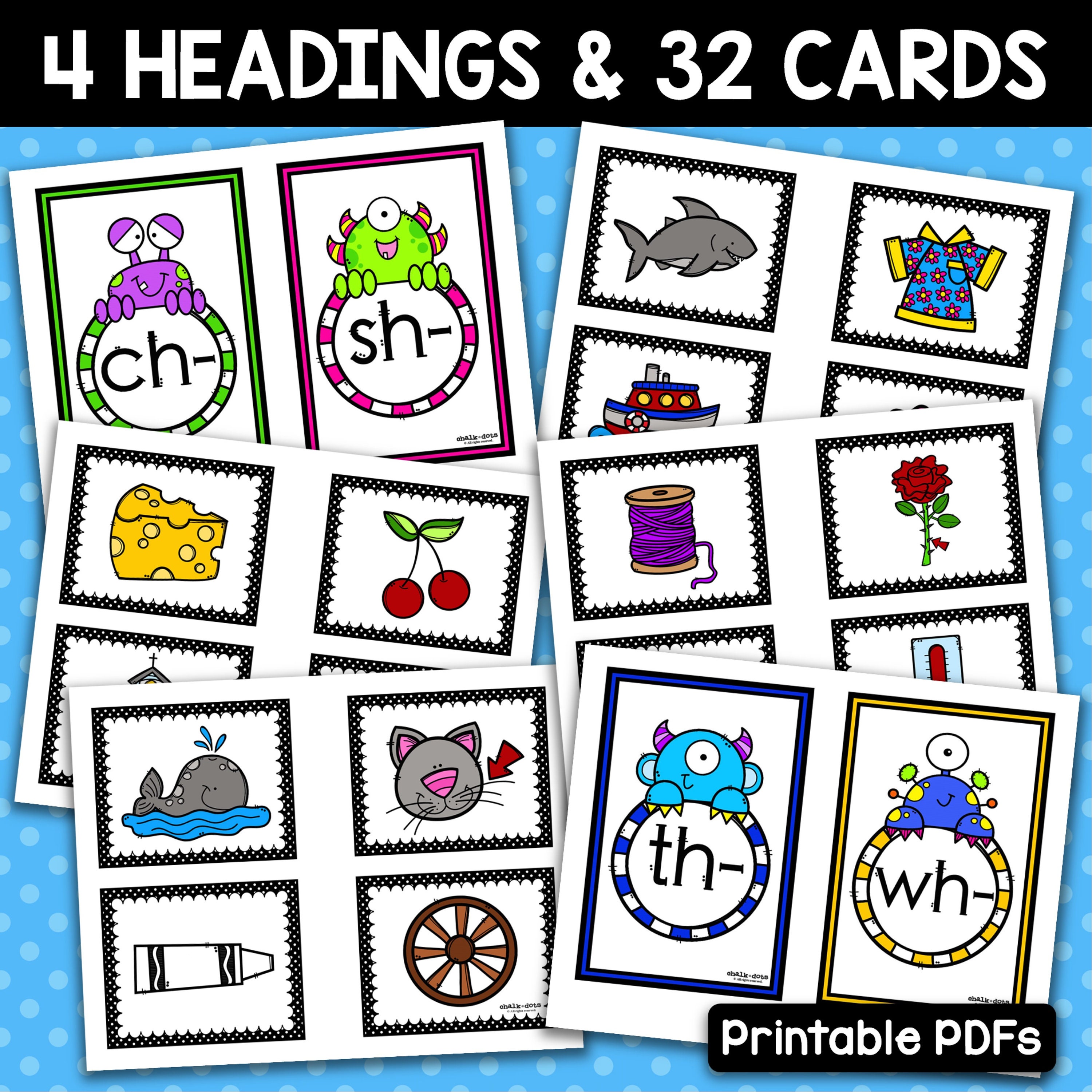 Digraph Sort Beginning Digraphs Digraph Sorting Cards - Etsy