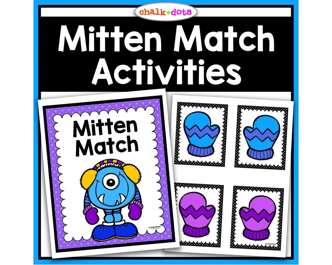 Mitten Match Cards, Mitten Matching Game, Memory Match, Preschool ...