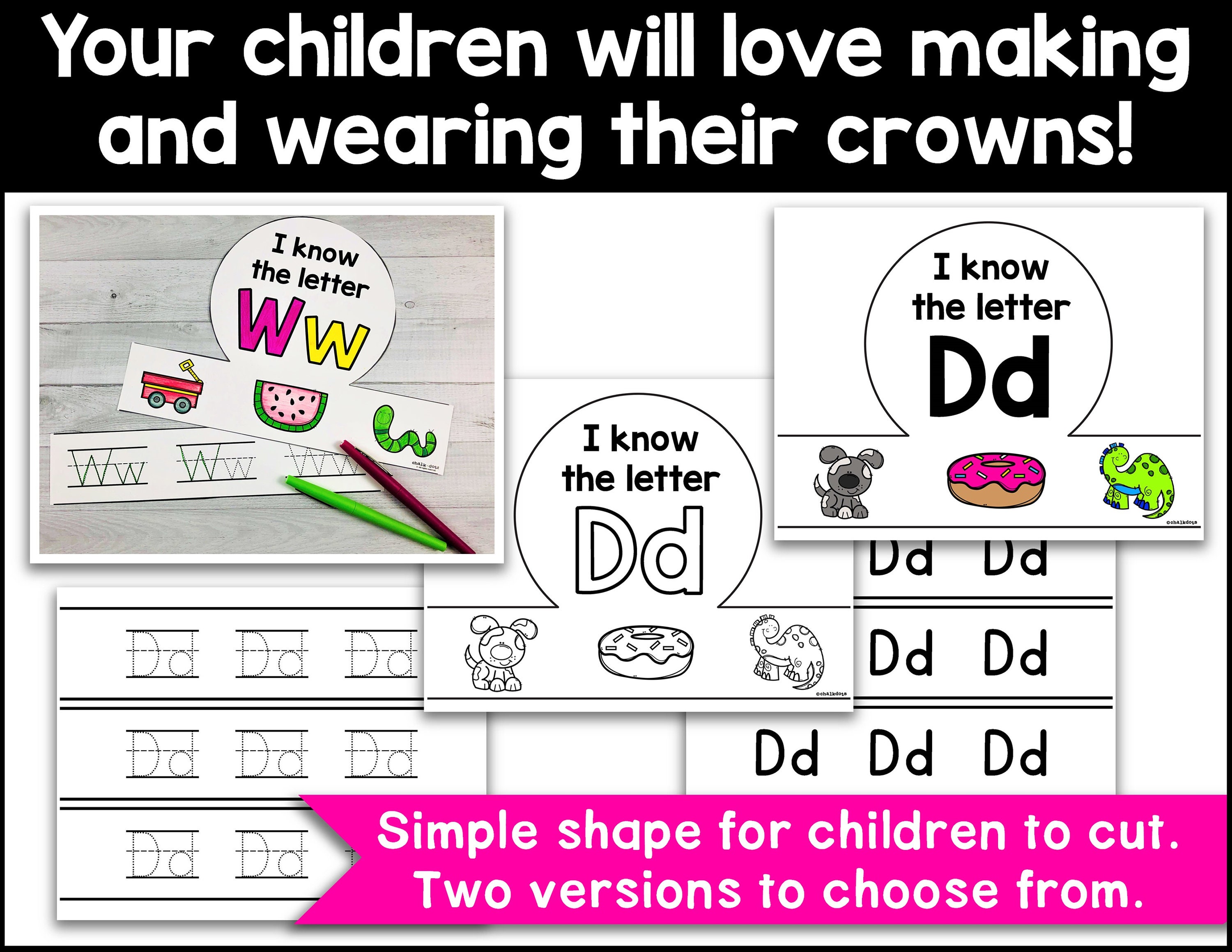 Alphabet Crowns, Alphabet Headbands, Beginning Sounds, Letters ...