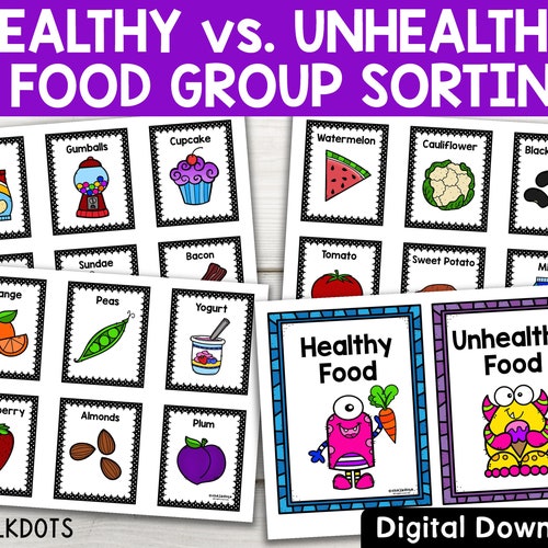 Food Group Sorting Nutrition Activity for Kids Healthy - Etsy