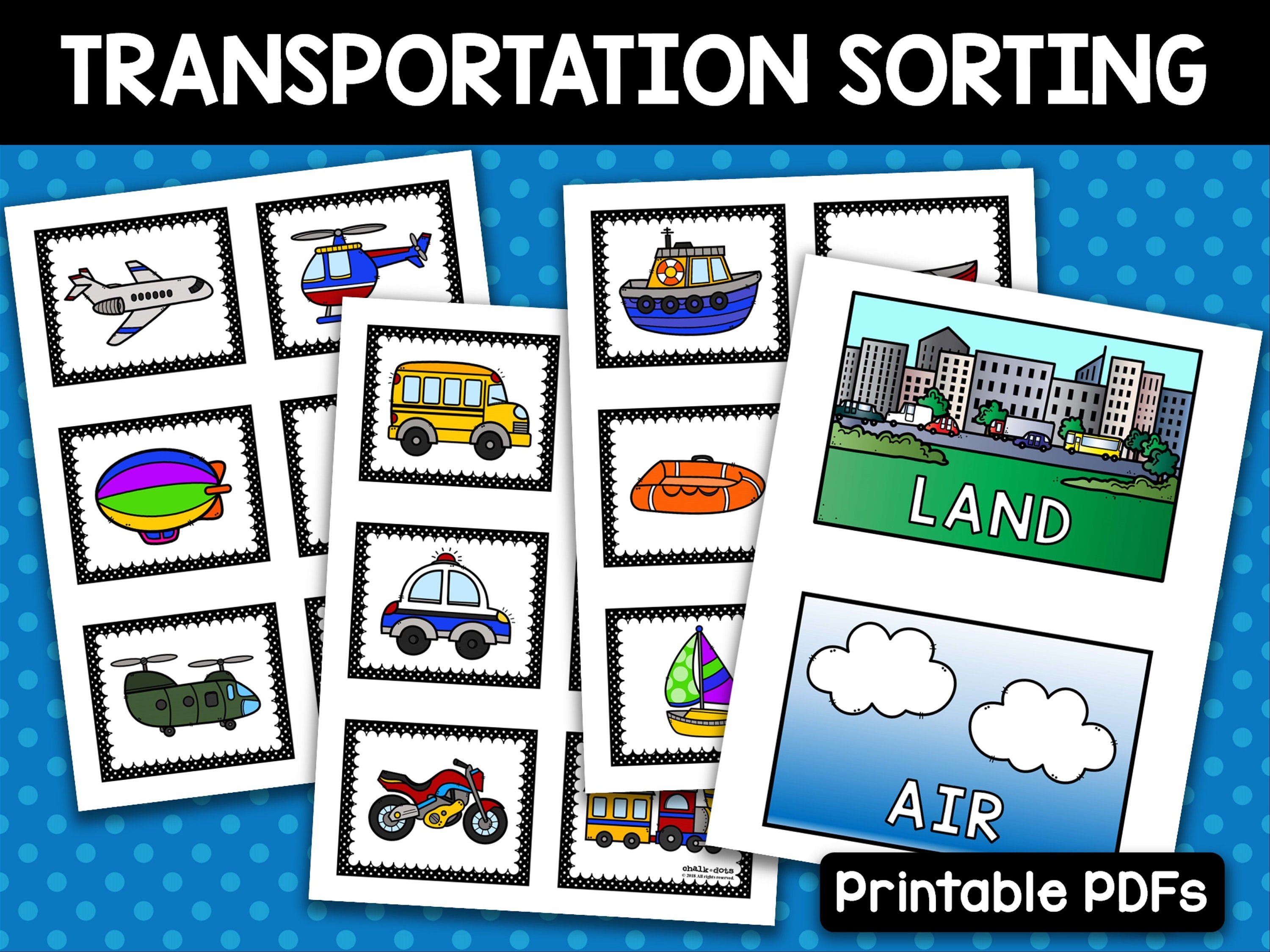 Transportation Sort Vehicle Sort Transportation Sorting | Etsy