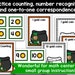 St. Patrick's Day Counting Mats, Number Mats, Play Dough Mats, Numbers ...