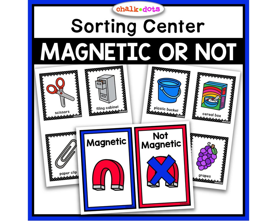 Magnetic or Non-magnetic Sort, Science Activity, Preschool, Prek ...