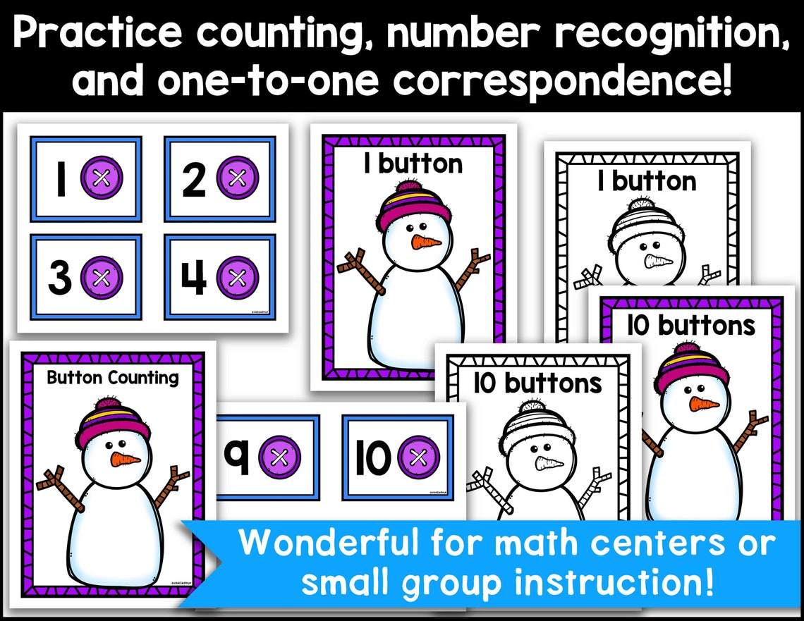 Snowman Counting Mats, Number Mats, Play Dough Mats, Numbers, Counting ...