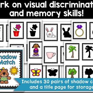 Shadow Matching Activity, Groundhog Day, Light and Shadow Unit ...