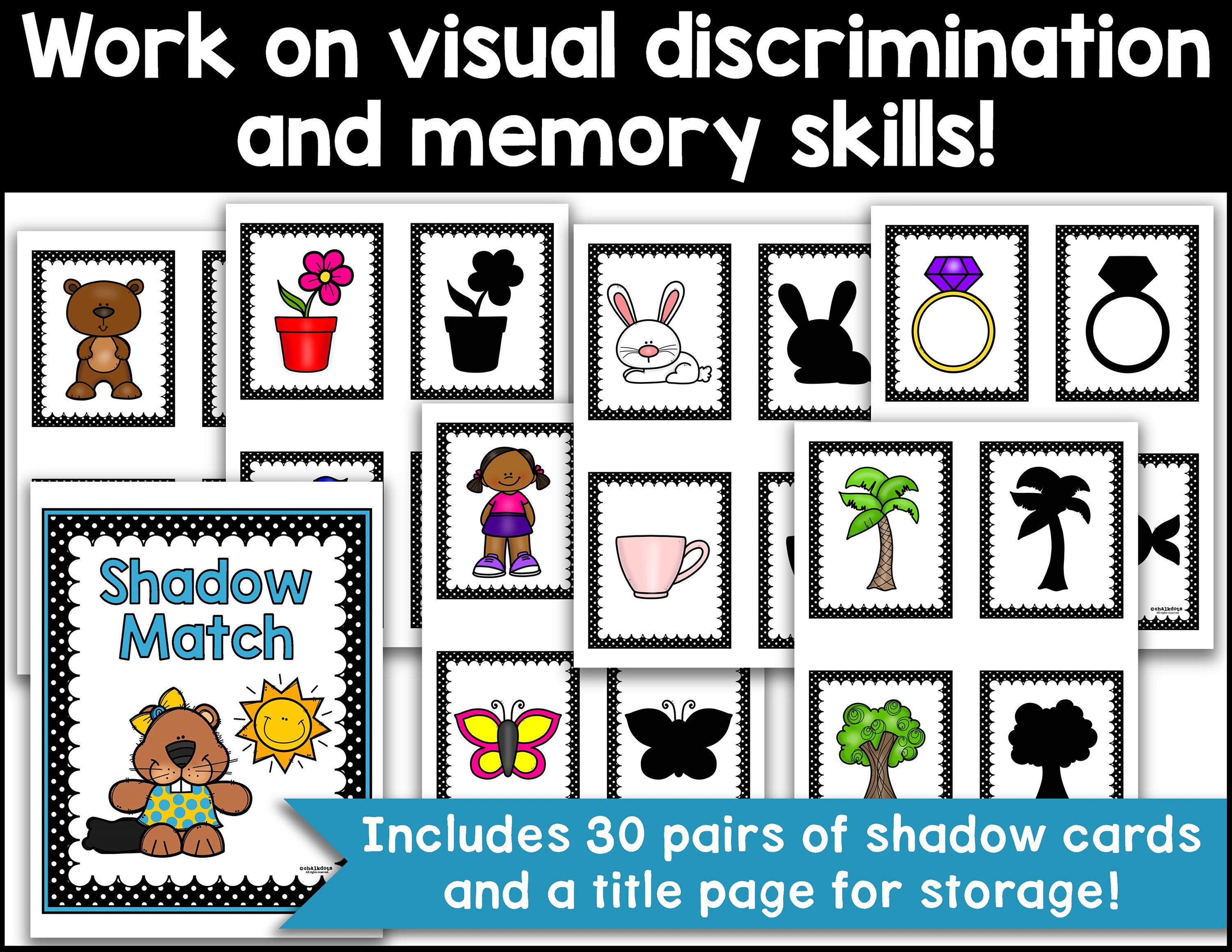 Shadow Matching Activity, Groundhog Day, Light and Shadow Unit ...