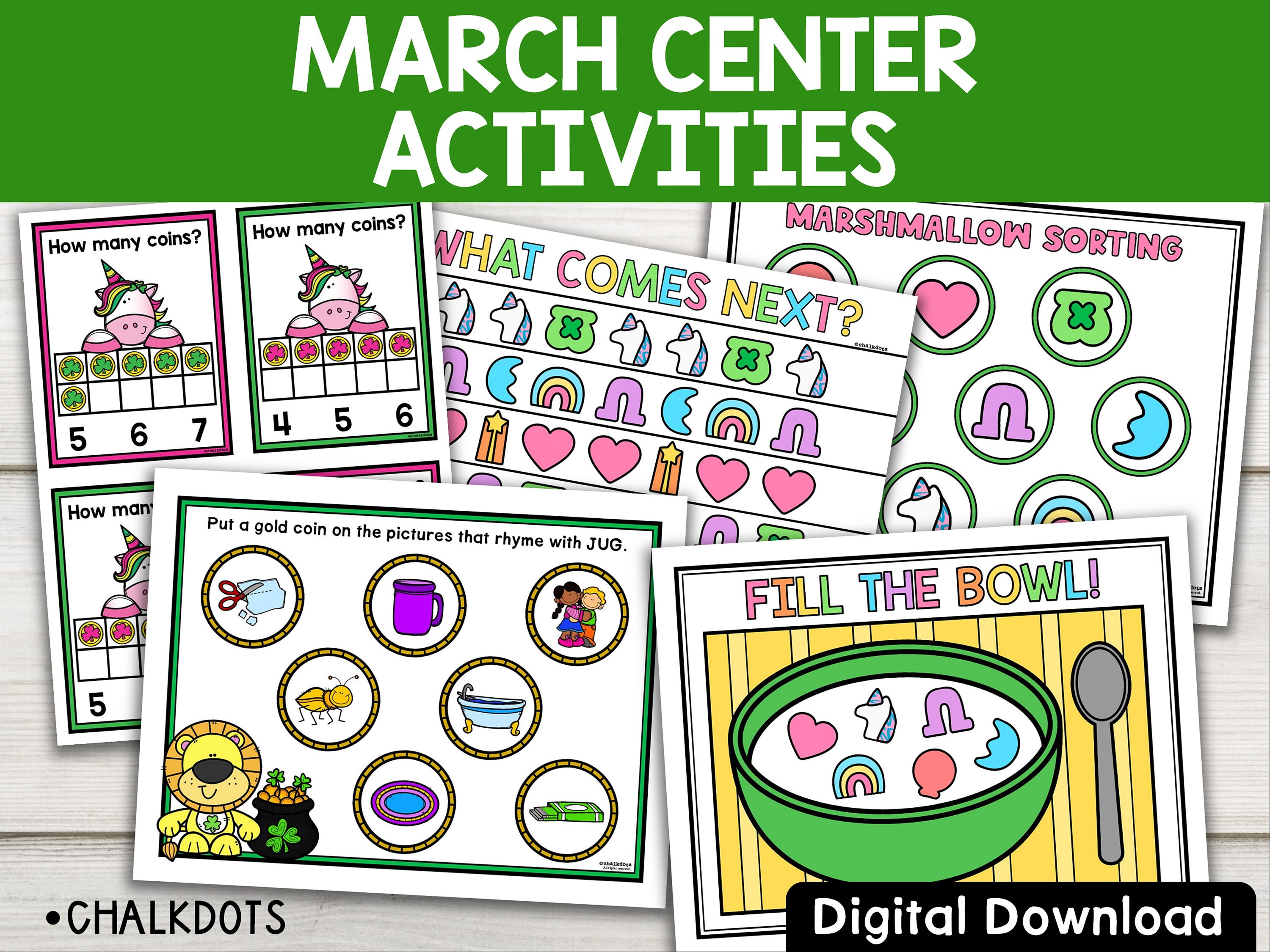 March Center Activities St. Patrick's Day Activities - Etsy