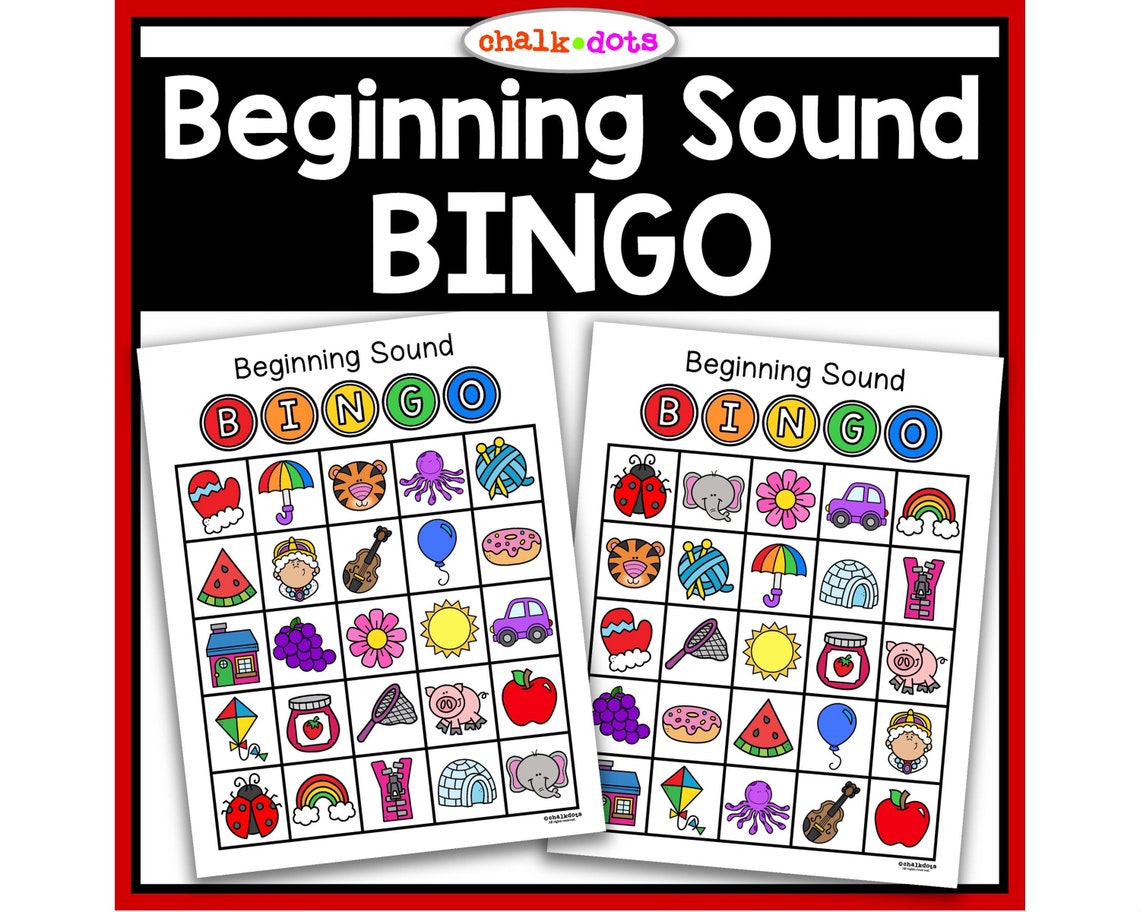 Alphabet Bingo, Beginning Sound Bingo, Beginning Sound Review ...