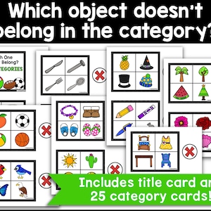 Which Object Doesn't Belong, Categorizing Objects, What Doesn't Belong ...
