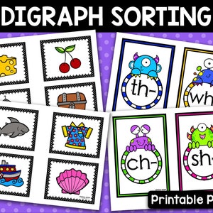 Digraph Sort Beginning Digraphs Digraph Sorting Cards - Etsy