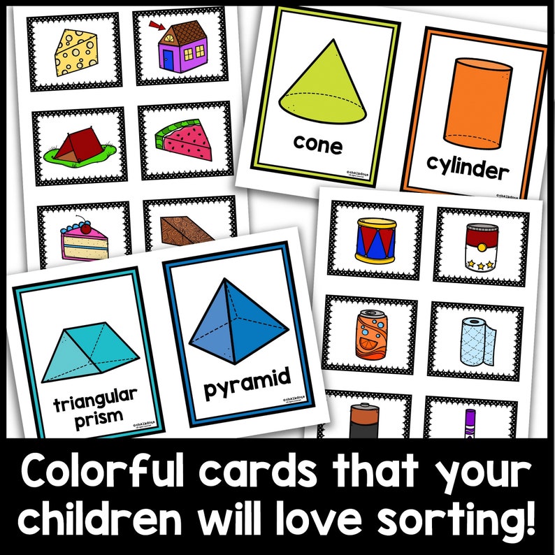 3D Shapes, Solid Shapes, Shape Sort, 3D Shape Recognition, Math Center ...