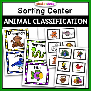 Animal Sort, Animal Classification Sorting Activity, Vertebrates Sort ...