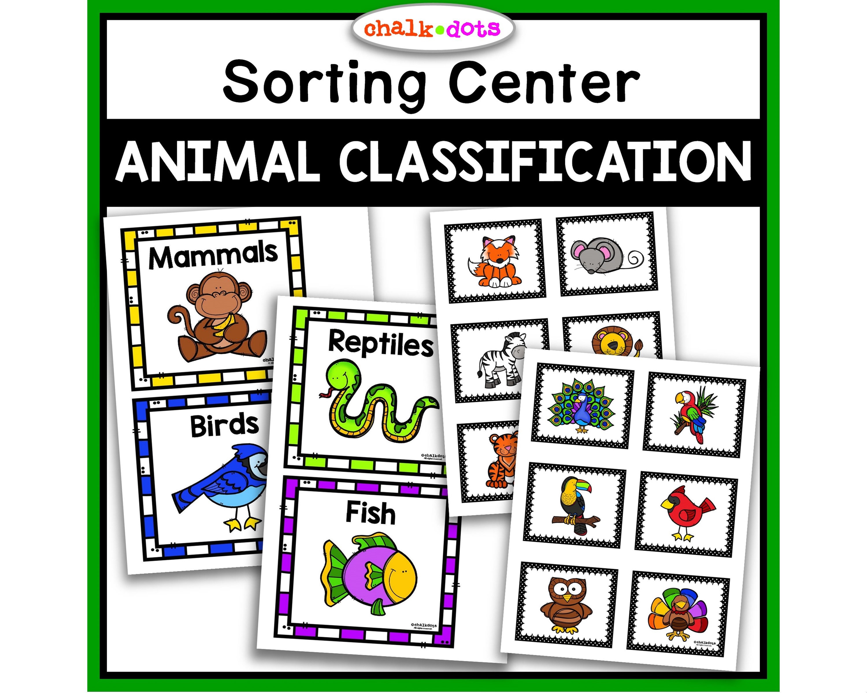 Animal Sort, Animal Classification Sorting Activity, Vertebrates Sort ...